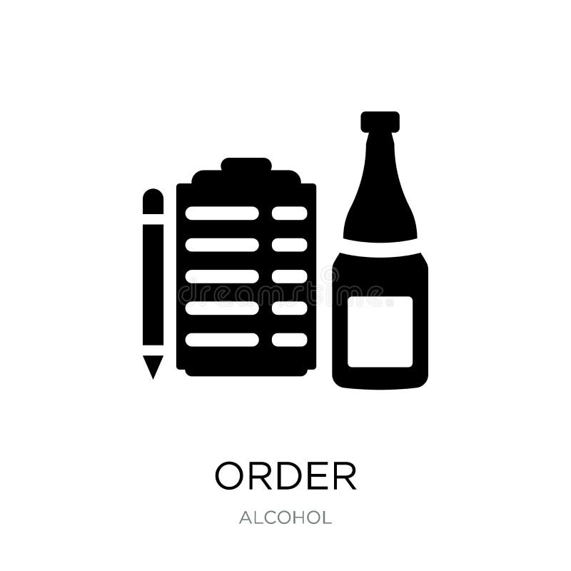 Place Order Icon Isolated On White Background Stock Vector ...