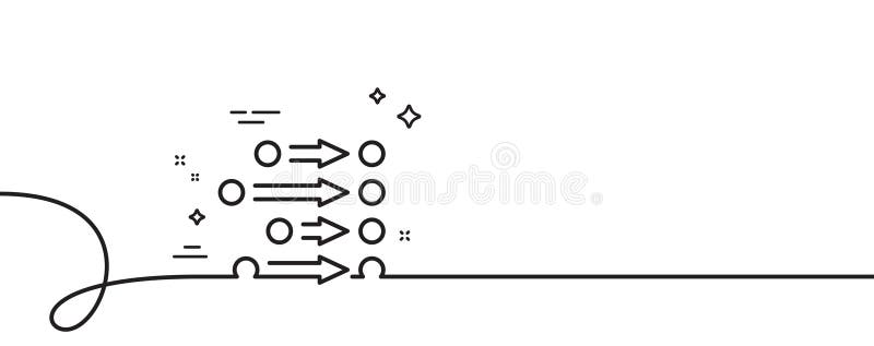 Order Line Icon. Align Process Sign. Continuous Line with Curl. Vector ...