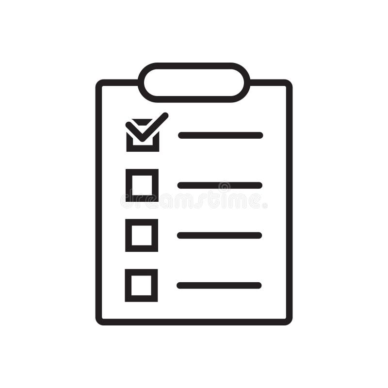 Order List, Clipboard Checklist Icon Vector in Line Style Stock Vector ... Order List, Clipboard Checklist Icon Vector in Line Style Stock Vector ...