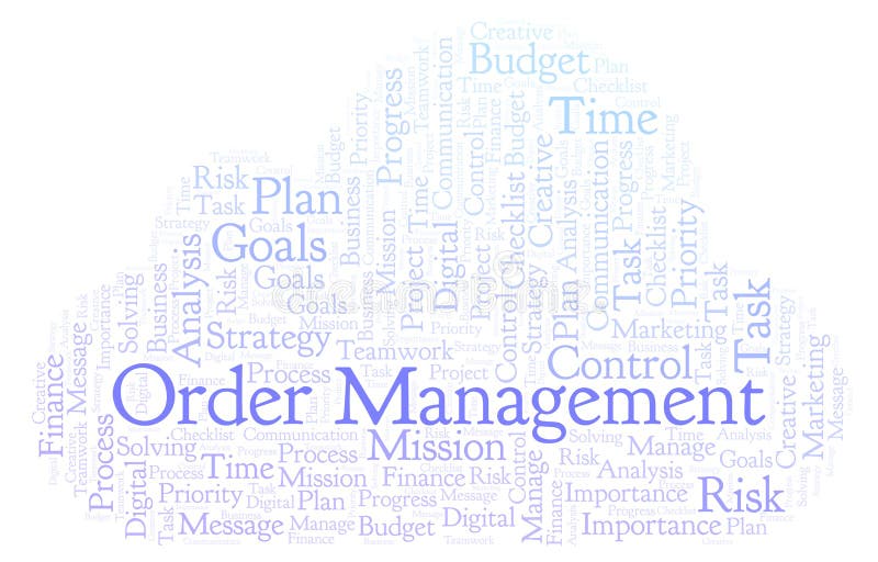 Order Management Word Cloud, Made with Text only. Stock Illustration ...