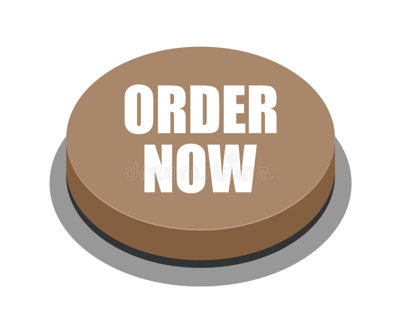 Order now button brown stock illustration. Illustration of select ...