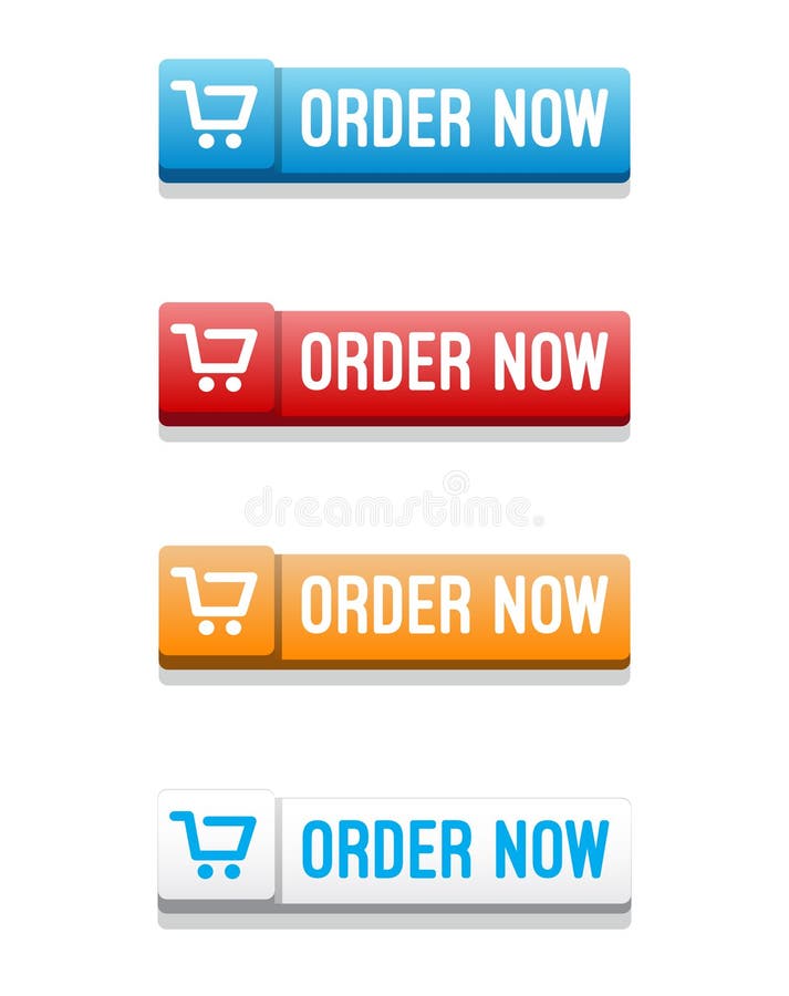 Order Now Buttons stock vector. Illustration of element - 198245005