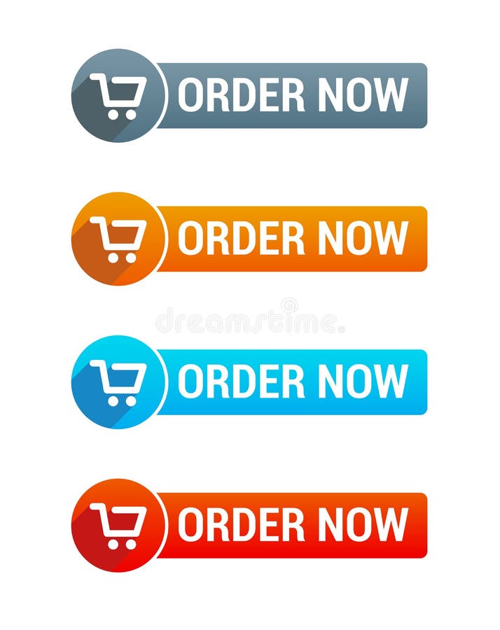 Order Now Buttons stock vector. Illustration of element - 198245005