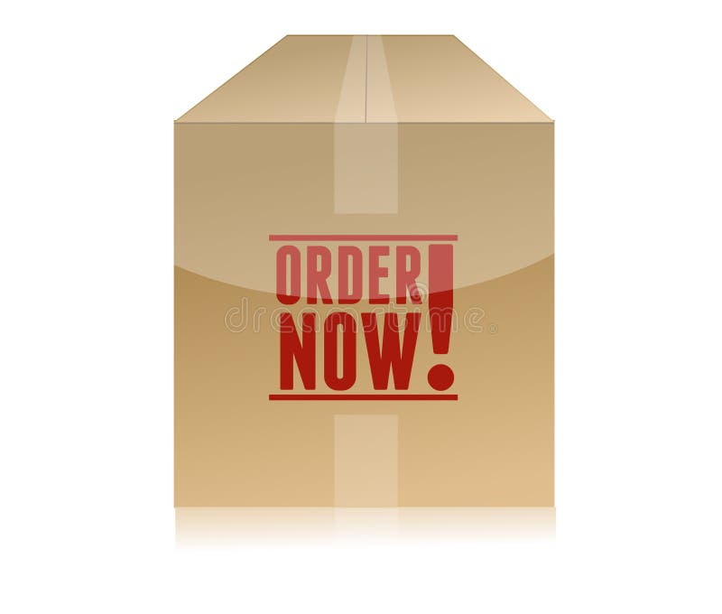 Order Now Cardboard Box Illustration Stock Vector - Illustration of ...