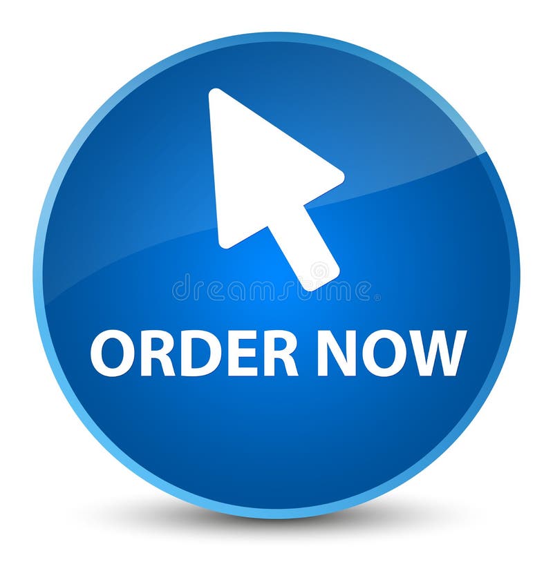 Order Now (cursor Icon) Elegant Blue Round Button Stock Illustration ...