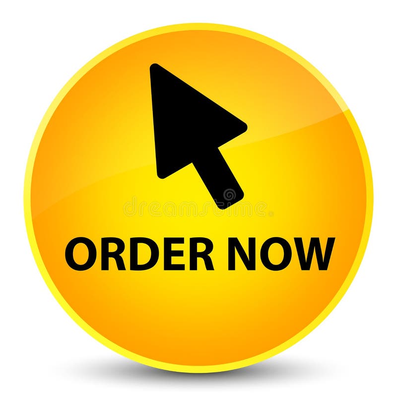 Order Now (cursor Icon) Elegant Yellow Round Button Stock Illustration ...