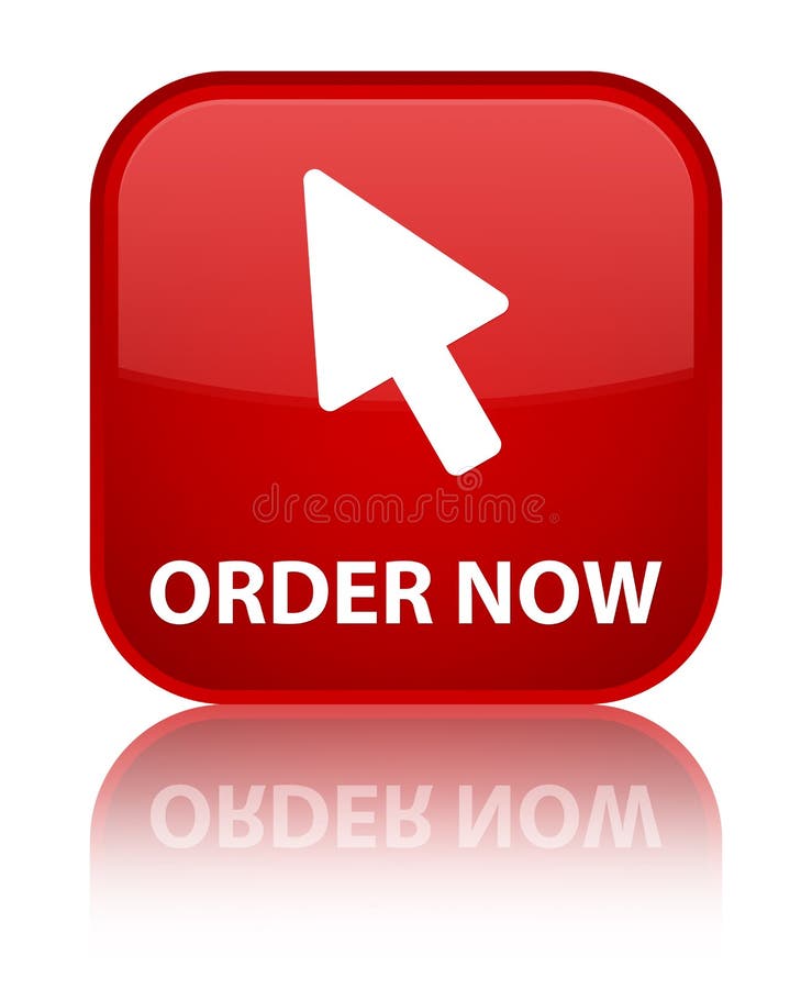 Order Now (cursor Icon) Special Red Square Button Stock Illustration ...