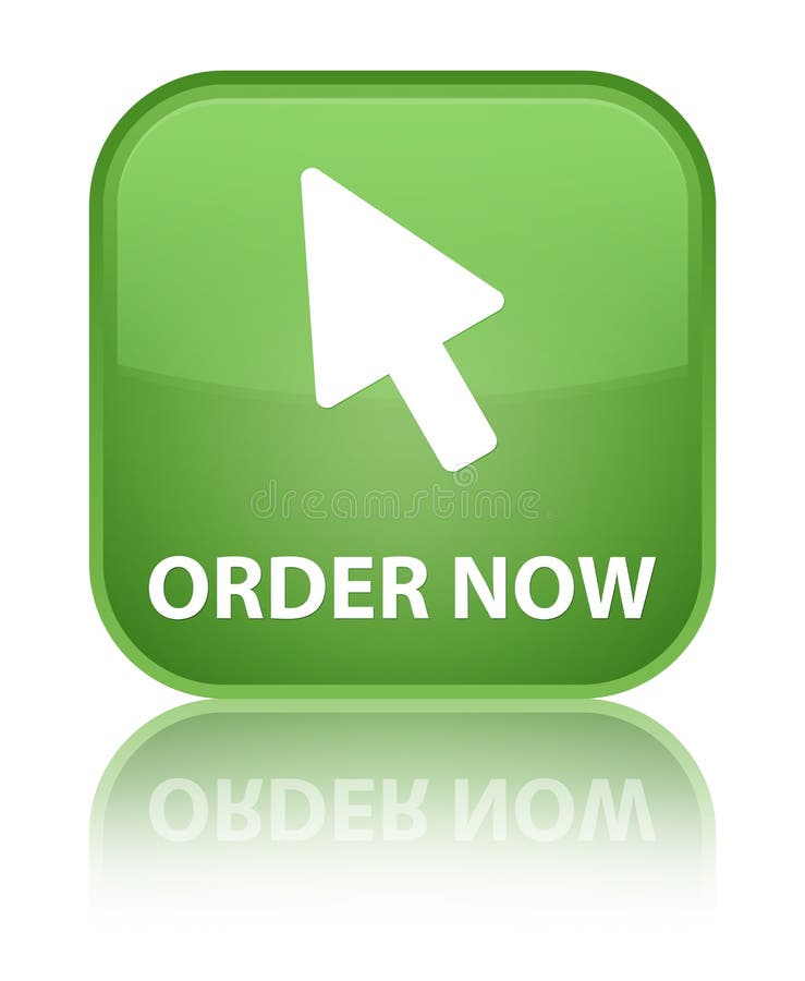 Order Now (cursor Icon) Special Soft Green Square Button Stock ...