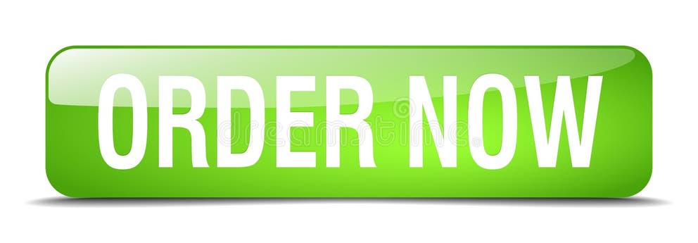 Order Now Green Square Web Button Stock Vector - Illustration of ...