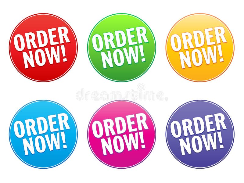ORDER NOW red Web Button stock vector. Illustration of shopping - 18464355