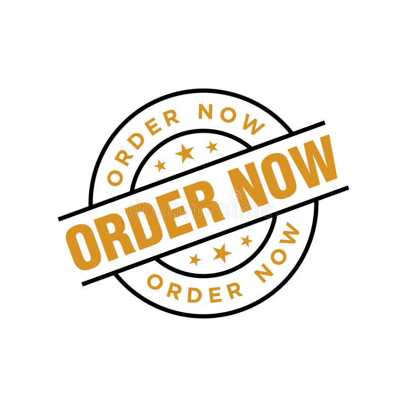 Order Now Letter Rubber Stamp Template Design Stock Vector ...