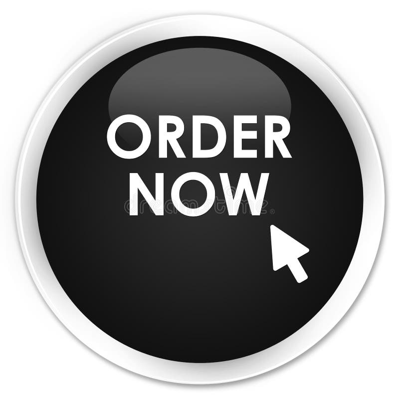Order Now Premium Black Round Button Stock Illustration - Illustration ...