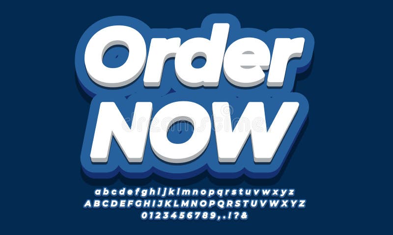 Order Now Promotion 3d Blue Template Stock Vector - Illustration of ...