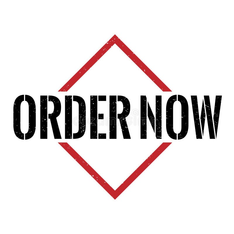 Order Now Red Black Triangle Grungy Rubber Stamp Stock Vector ...