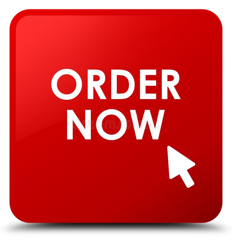 Order Now Red Square Button Stock Illustration - Illustration of icon ...