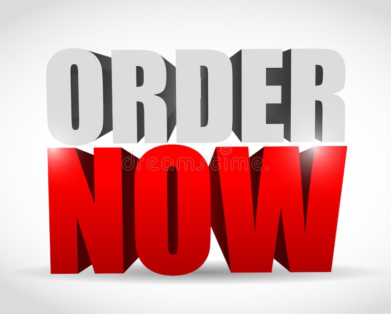 Order Now Text 3d Message Illustration Design Stock Illustration ...