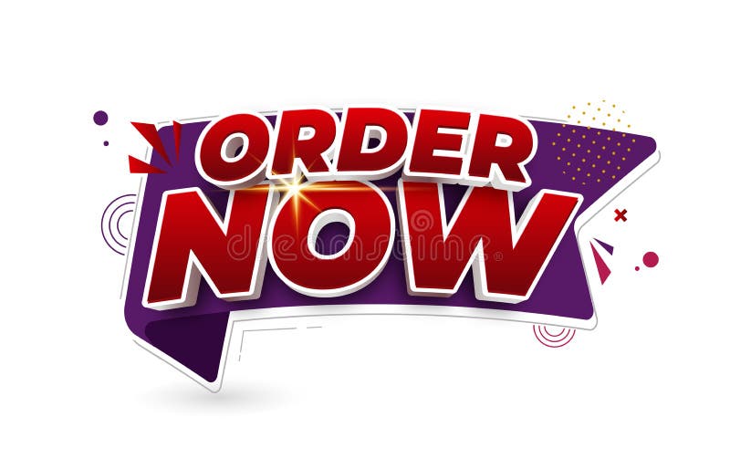 Order Now Vector File EPS stock vector. Illustration of sign - 252299522