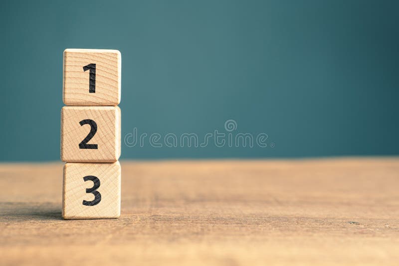 1, 2, and 3 Priority Numbers by Wood Cubes Stock Photo - Image of ...