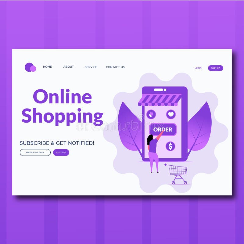 Order Online Concept with Character. Flat Characters Illustration Stock ...