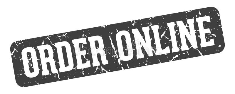 Order Online Rectangular Sign. Order Online Stamp Stock Vector ...