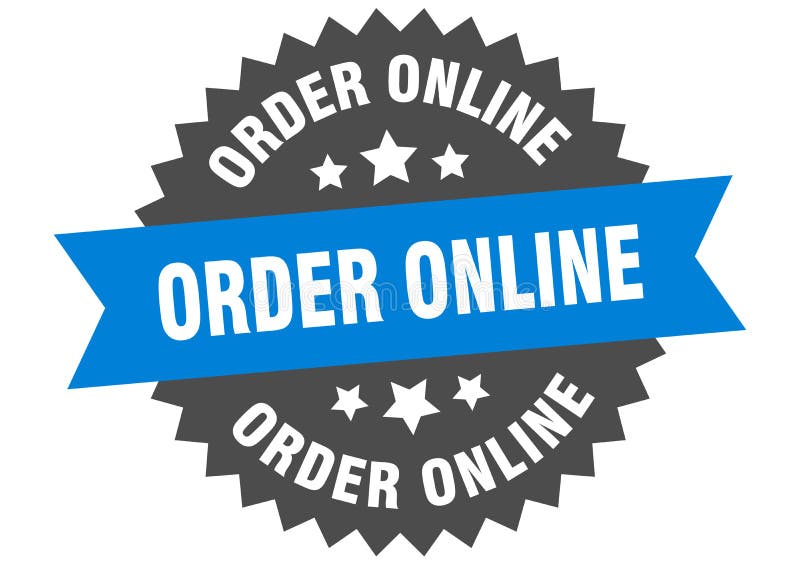 Order Online Sign. Order Online Circular Band Label. Order Online ...