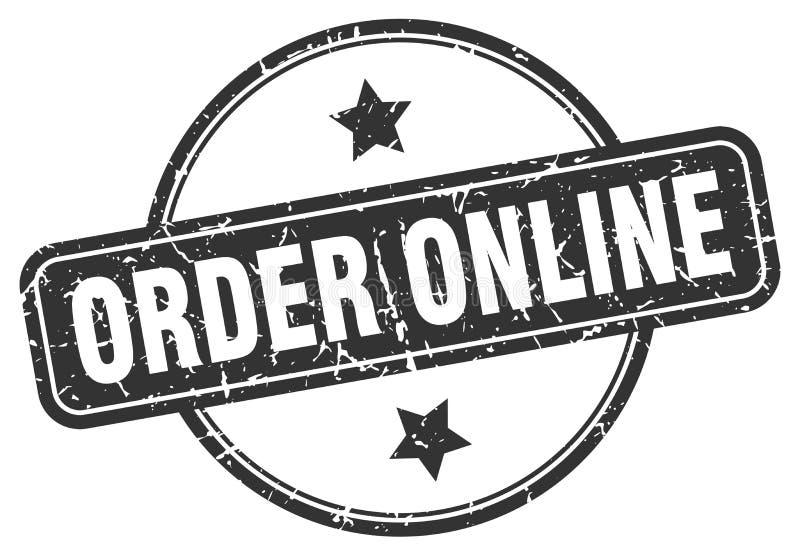Order Online Stamp. Order Online Round Grunge Sign Stock Vector ...