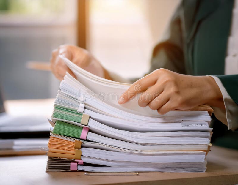 Order and Organization Featuring Elements Like Organized Documents ...