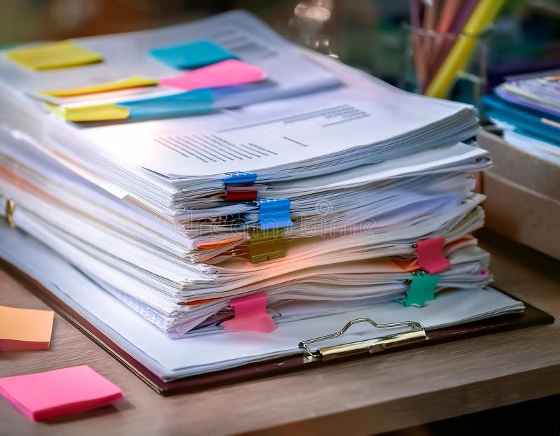 Order and Organization Featuring Elements Like Organized Documents ...