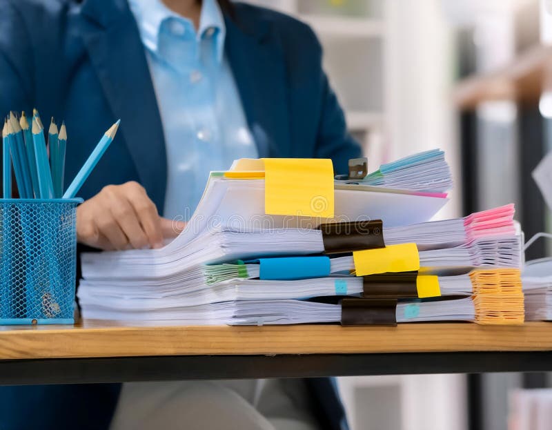 Order and Organization Featuring Elements Like Organized Documents ...