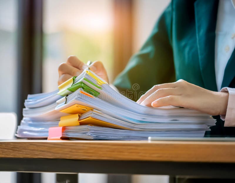 Order and Organization Featuring Elements Like Organized Documents ...