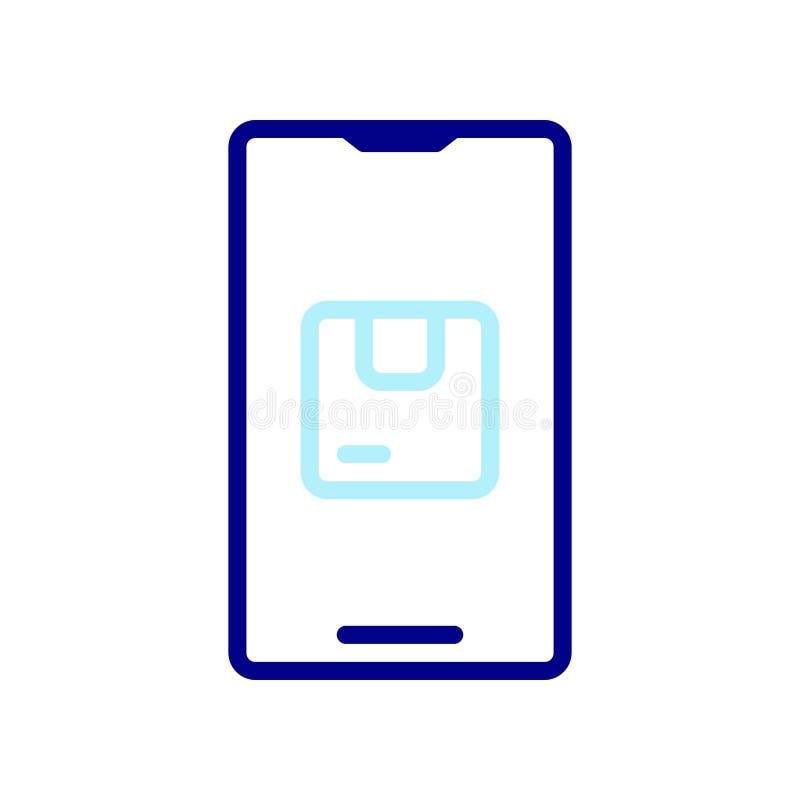 Order Package Online Icon, Order Goods Online Using a Smartphone. Stock ...