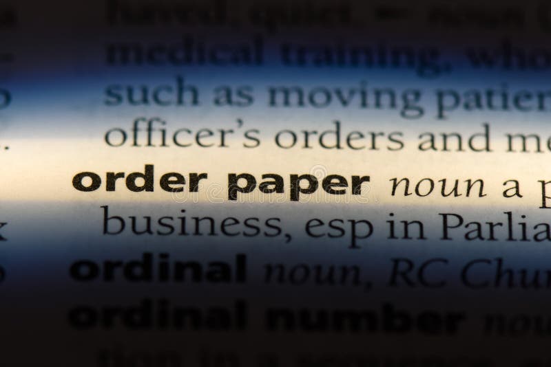 Order paper stock photo. Image of info, idea, paper - 126547370
