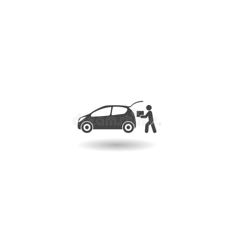 Order Pickup Icon with Shadow Stock Illustration - Illustration of sign ...