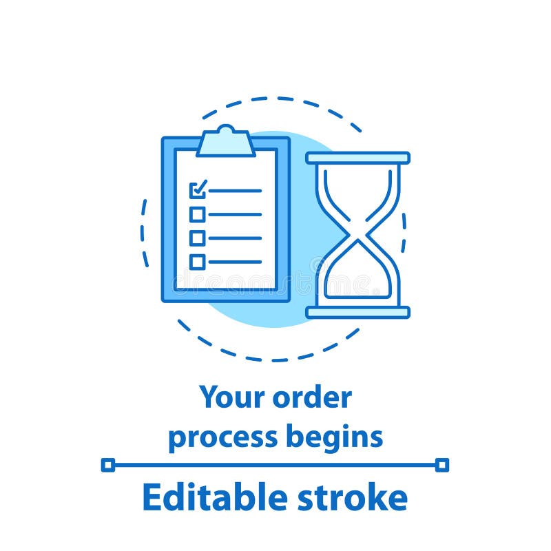 Order Processing Concept Icon Stock Vector - Illustration of check ... Order Processing Concept Icon Stock Vector - Illustration of check ...