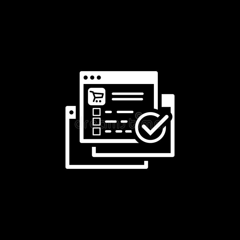 Order Processing Concept Icon Stock Vector - Illustration of check ...