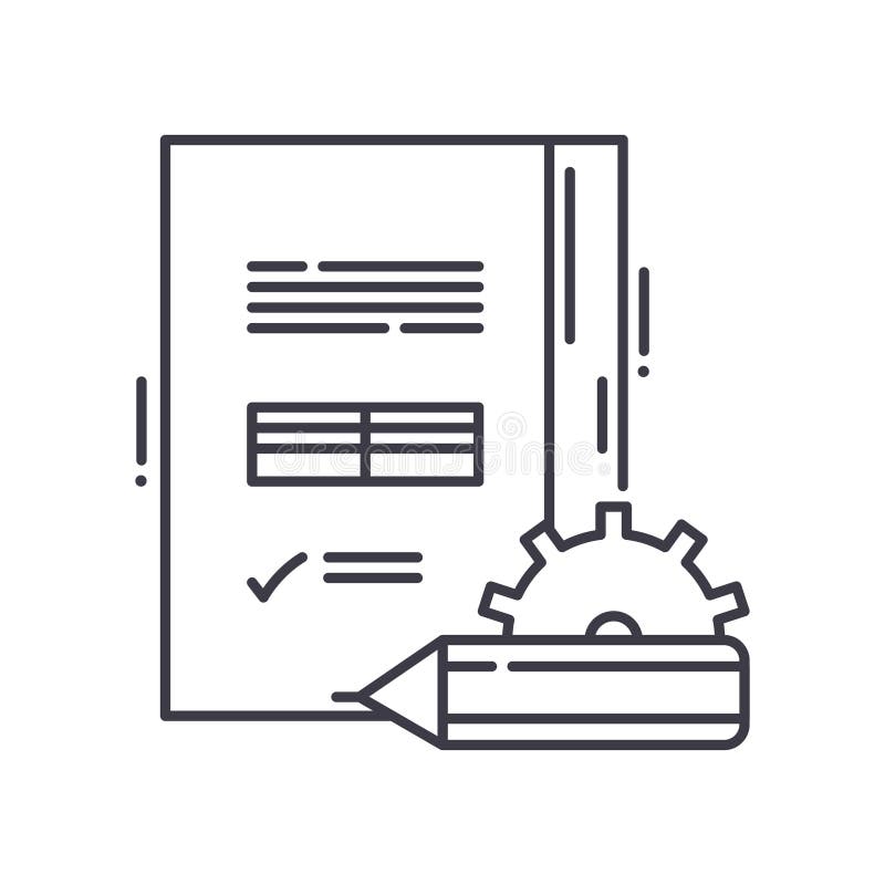 Order Processing Symbol Icon, Black Vector Sign with Editable Strokes ...