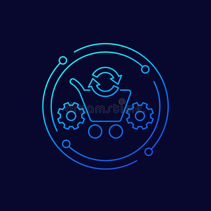 Order Processing and Procurement Icon, Line Design Stock Vector ... Order Processing and Procurement Icon, Line Design Stock Vector ...
