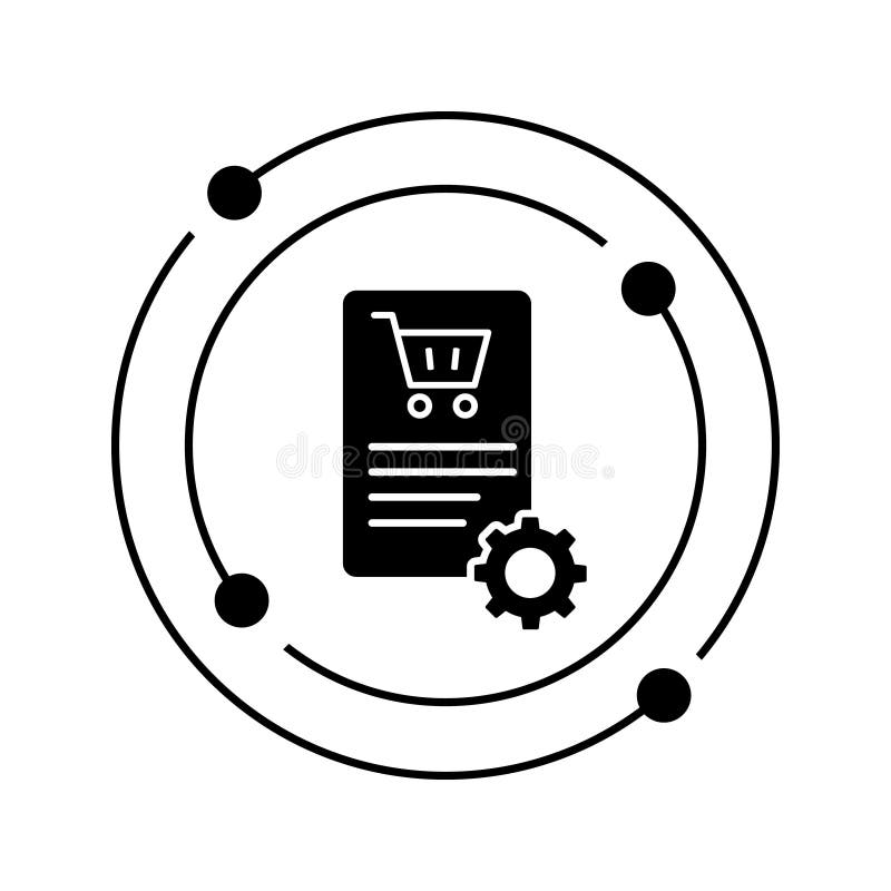 Order Processing Vector Icon. Purchase Illustration Sign. Checkout ...