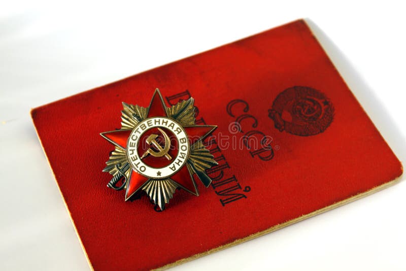 Order `Red Star` on a Background of Military ID Editorial Stock Image ...