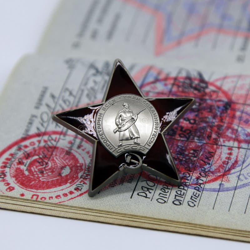 Soviet and Russian Order `Red Star` Editorial Photo - Image of crescent ...