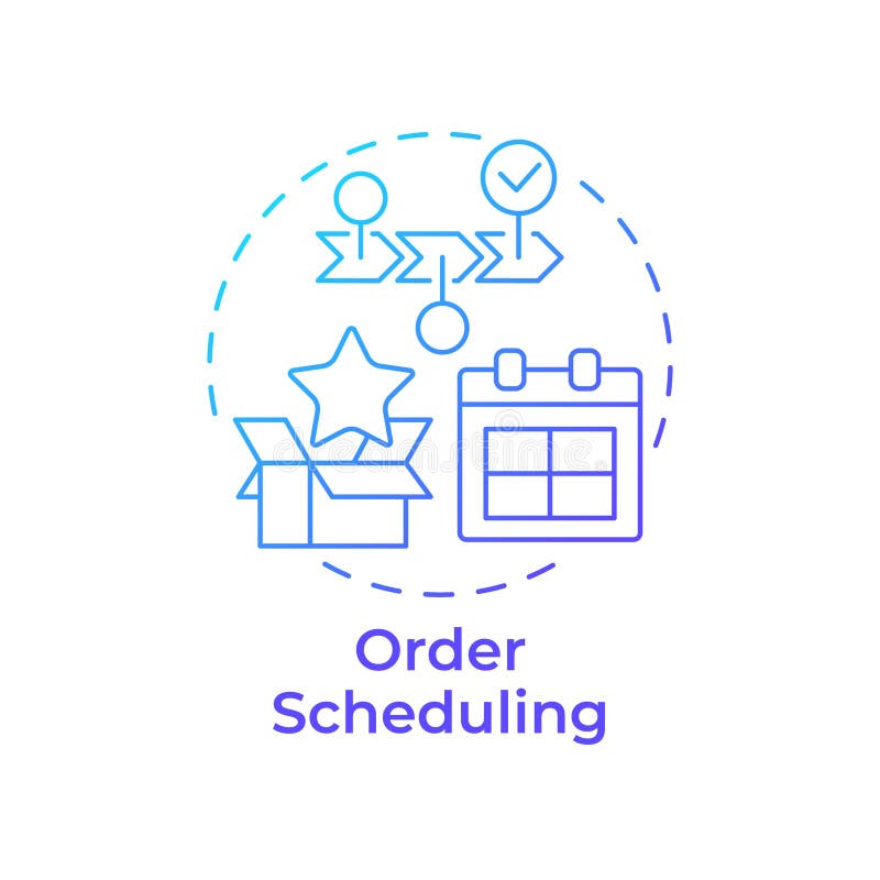Order Scheduling Blue Gradient Concept Icon Stock Illustration ...