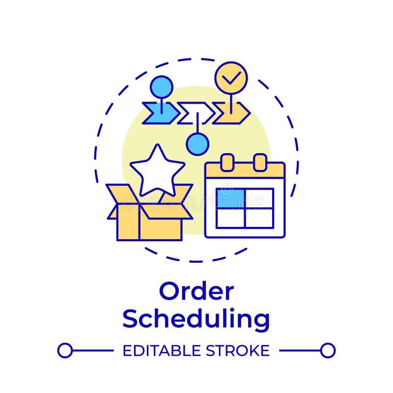 Order Scheduling Multi Color Concept Icon Stock Illustration ...