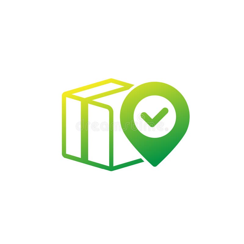 Order Shipping, Delivery Icon with a Box Stock Vector - Illustration of ...