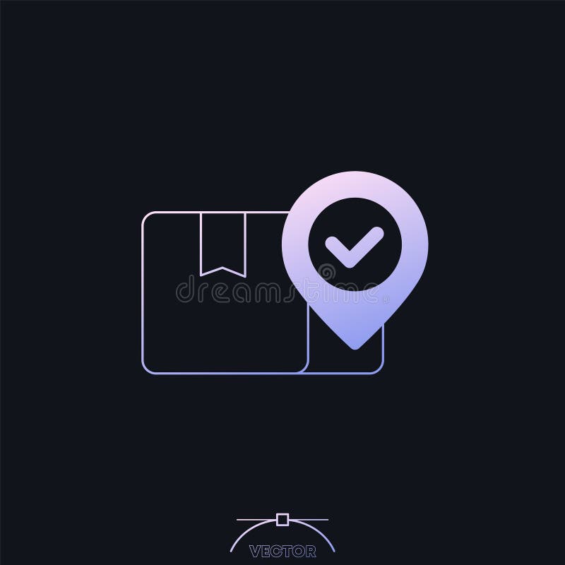 Order Shipping Icon with a Gradient Stock Illustration - Illustration ...