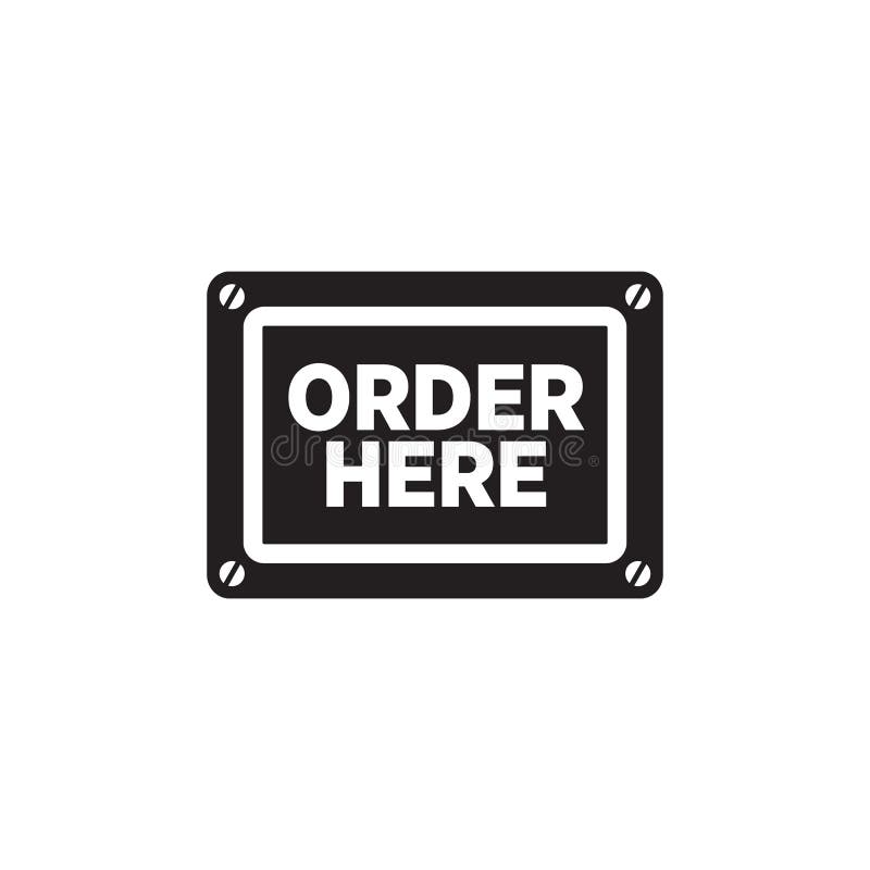 Order Sign Logo Design Template Stock Vector - Illustration of grabs ...