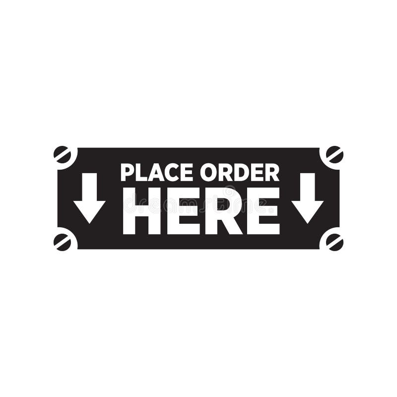 Order Sign Logo Design Template Stock Vector - Illustration of grabs ...