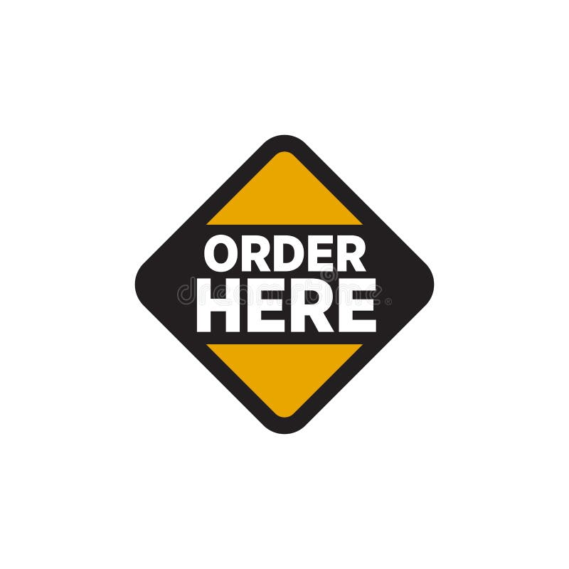 Order Sign Logo Design Template Stock Illustration - Illustration of ...