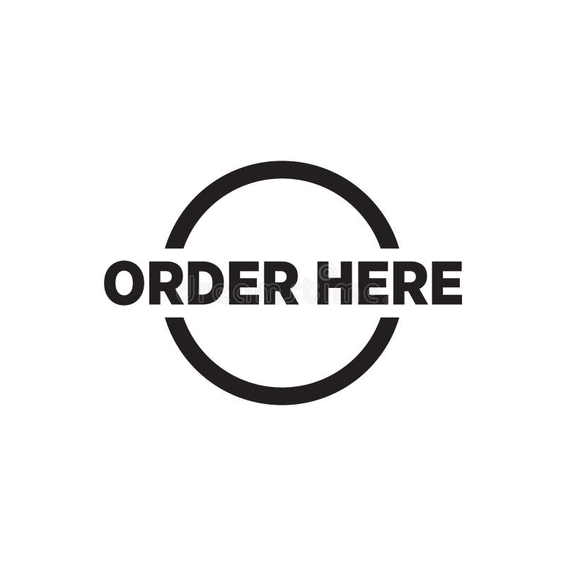Order Sign Logo Design Template Stock Illustration - Illustration of ...