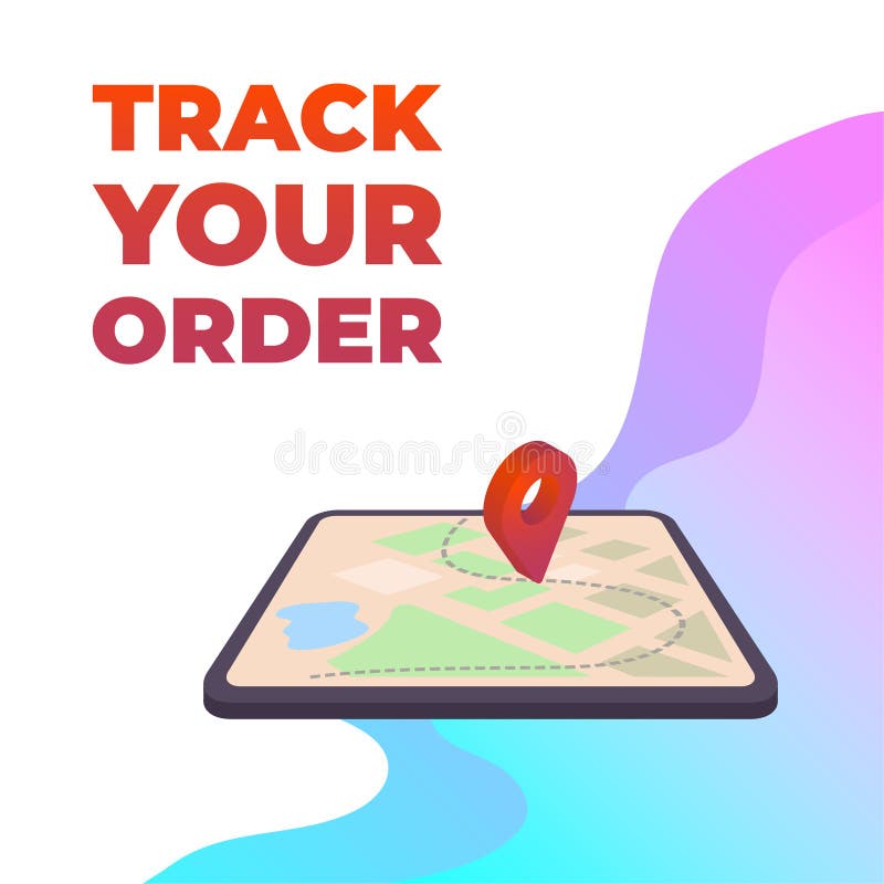 Order Tracking App for Tablet or Smartphone. Vector Stock Vector ...