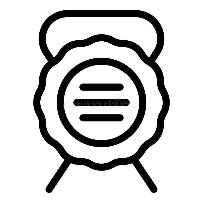 Order Wax Seal Icon Outline Vector. Delivery Safety Stock Illustration ...